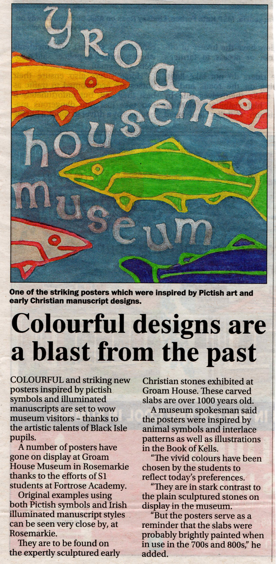 Fabulous posters by Fortrose Academy students - Groam House Museum